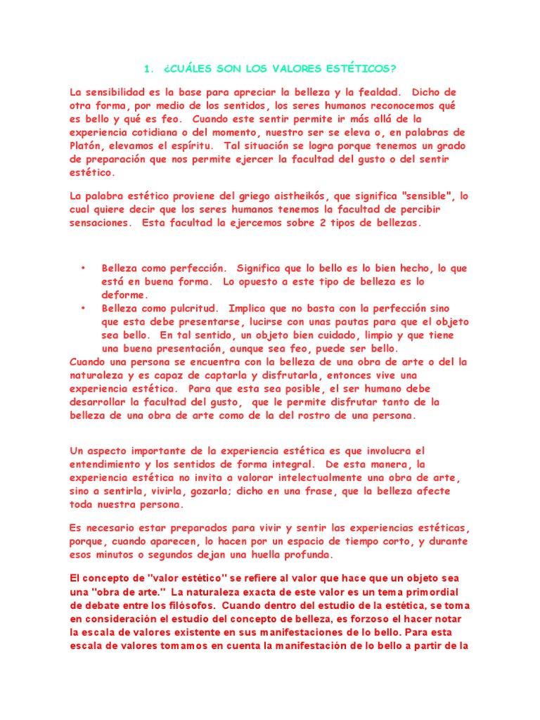 Paper de Estetica | PDF | Belleza | Estética