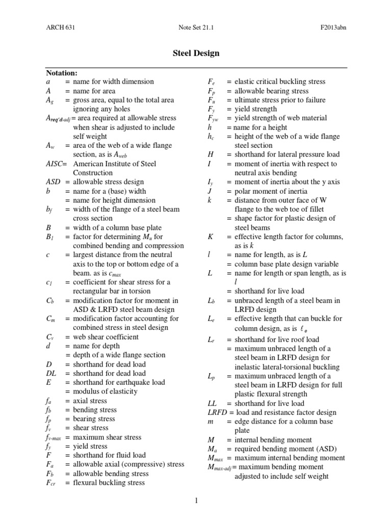 Steel Design Standards and Load Resistance Factor Design (LRFD) and ...