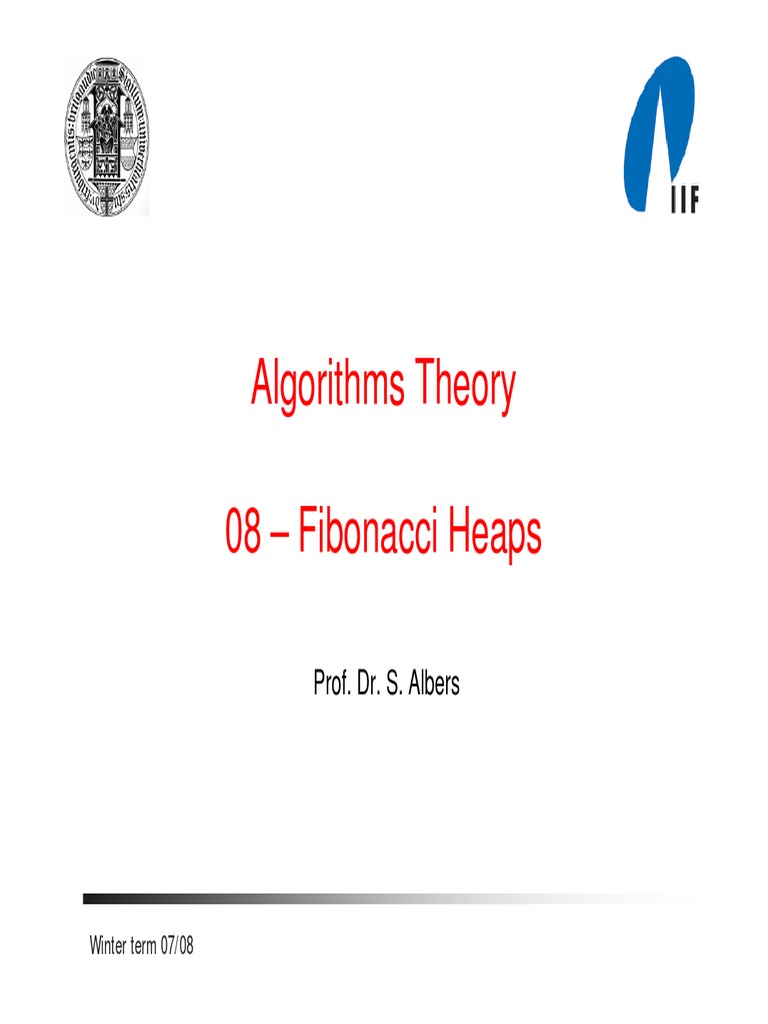 08 Fibonacci Heaps | PDF | Computer Data | Areas Of Computer Science