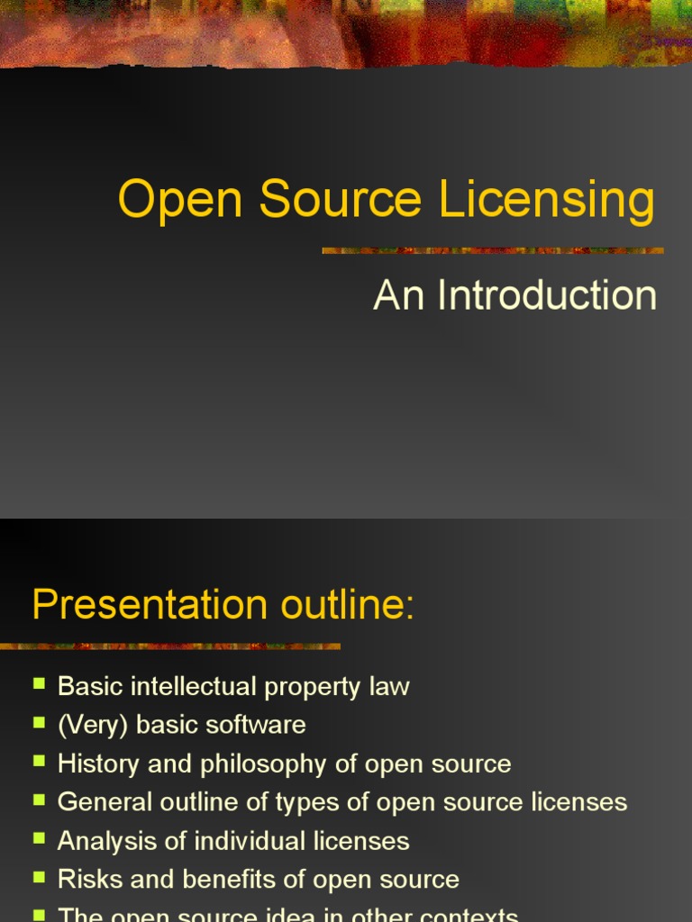 Open Source Licensing Powerpoint Presentation | PDF Open Source Licensing Powerpoint Presentation | PDF
