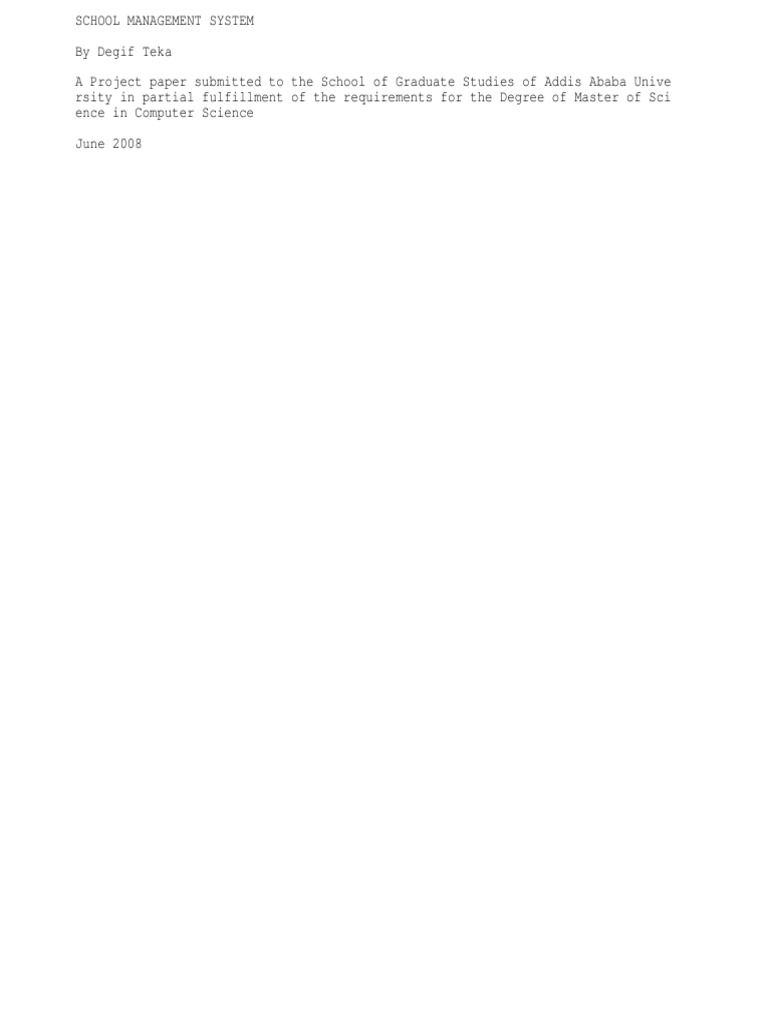 School Management System Documentation | PDF | Web Server | Internet & Web