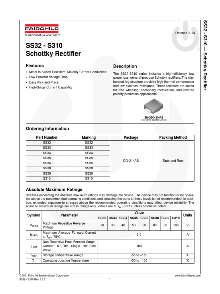 SS34 | PDF | Rectifier | Diode