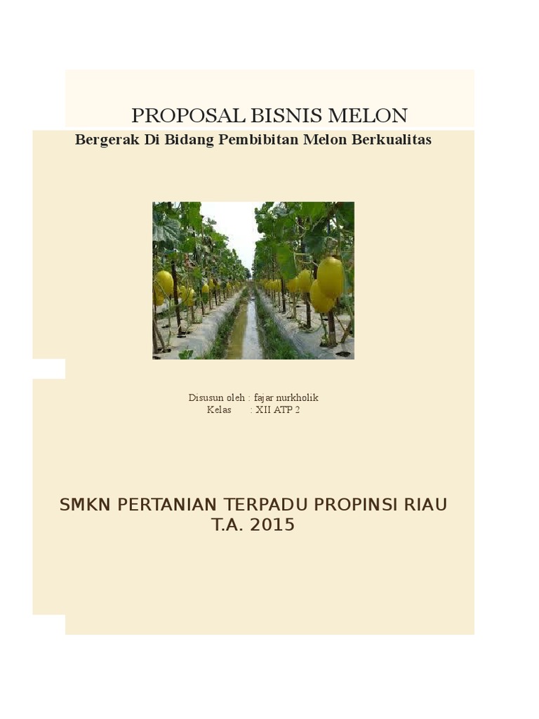 Proposal Pembibitan Melon | PDF