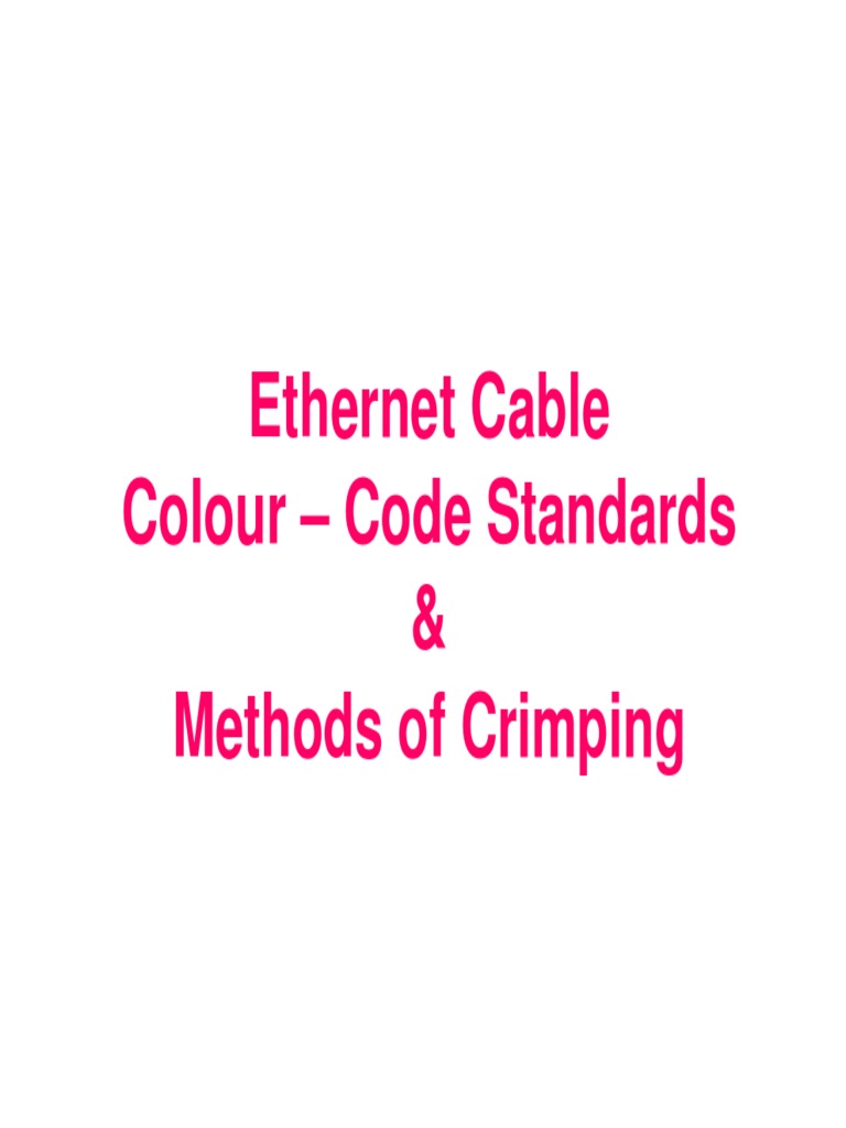 RJ45 Crimping Colour Code Guide | PDF | Electrical Connector | Components