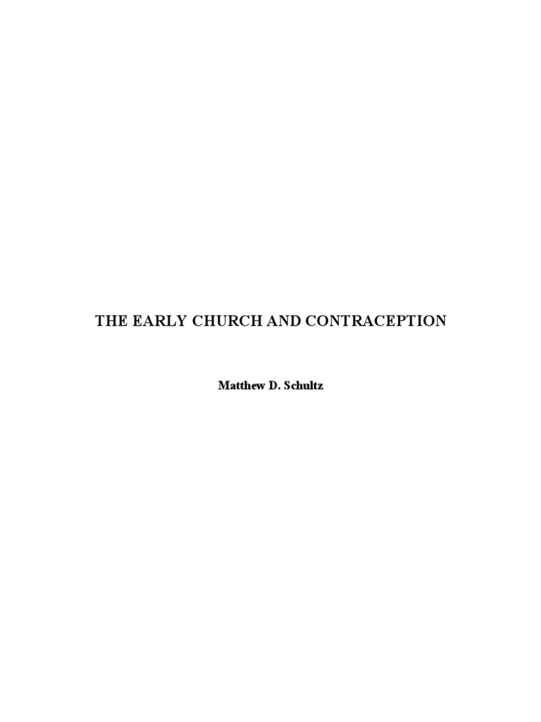 The Early Church and Contraception PDF | PDF | Aristotle | Protestantism