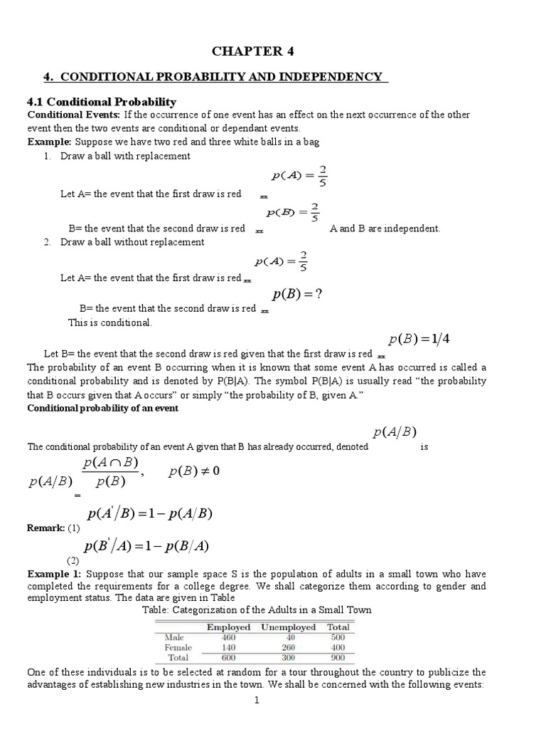 Chapter 4 Techno Conditional Prob 2 | PDF | Probability Theory | Probability