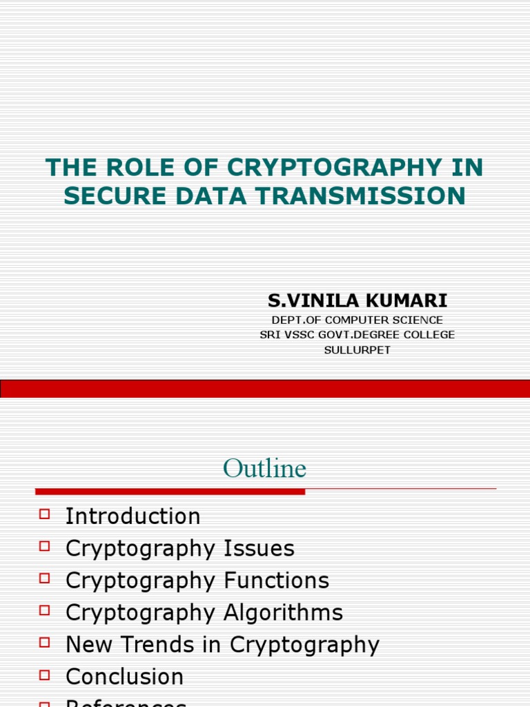 The Role of Cryptography in Secure Data Transmission | PDF ...
