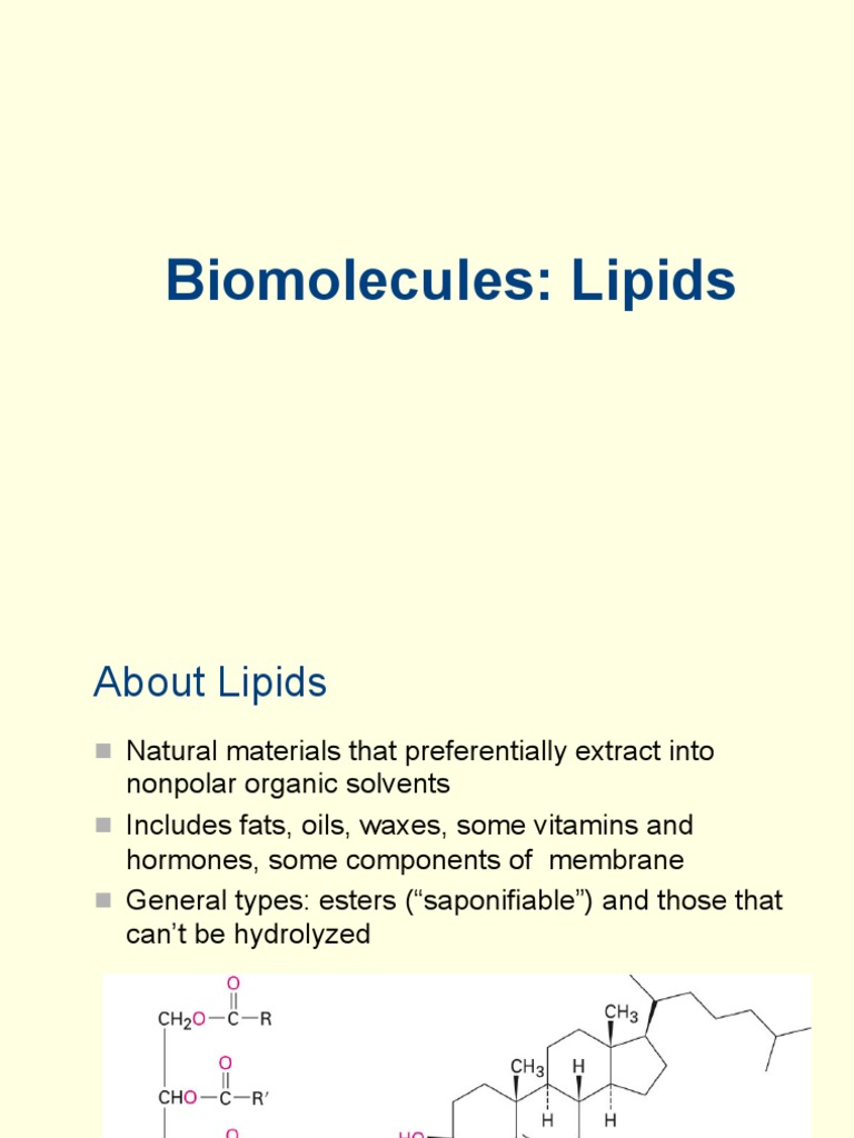 Lipids Intro | PDF | Lipid | Polyunsaturated Fat