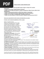 Geography IGCSE 0460 Coast Notes | PDF | Coast | Shoal