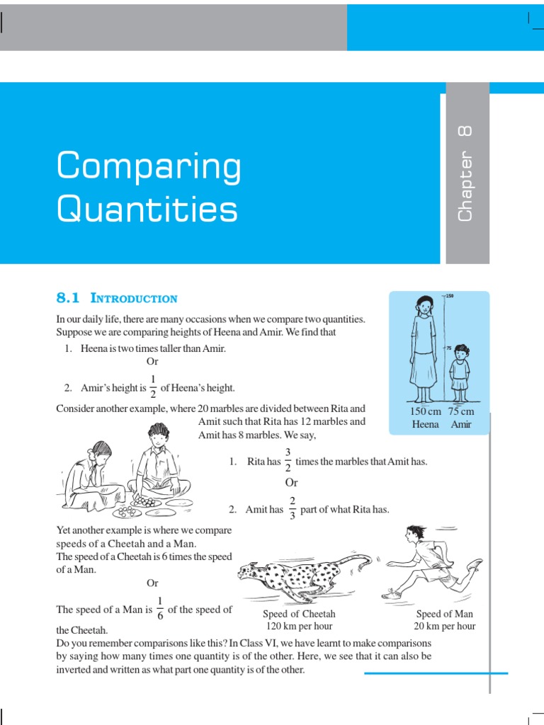Comparing Quantities | PDF | Percentage | Interest