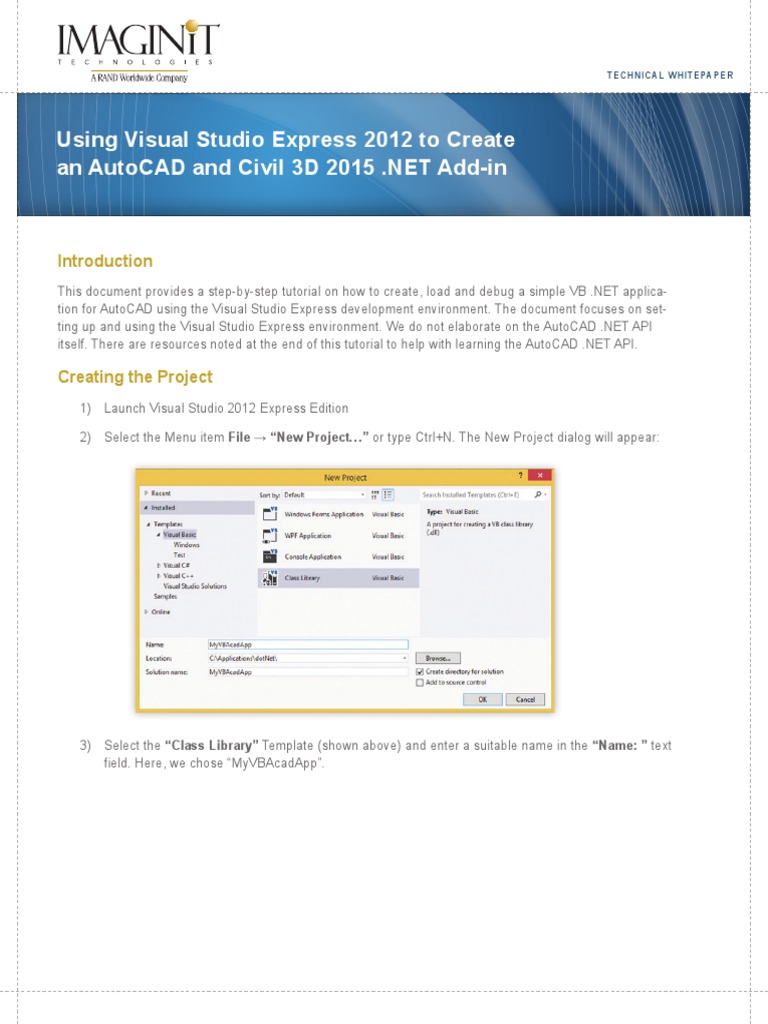 Visual Basic AutoCAD Civil3D Add-In | PDF | Microsoft Visual Studio ...