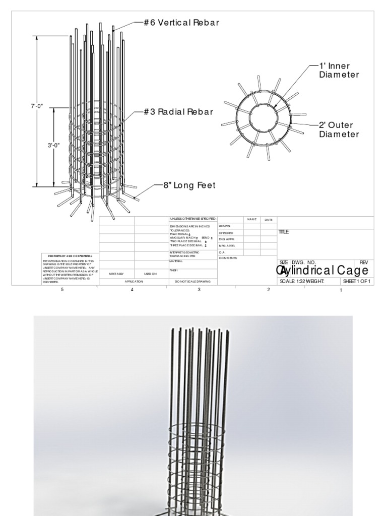 #6 Vertical Rebar: Cylindrical Cage | PDF | Sports & Recreation ...