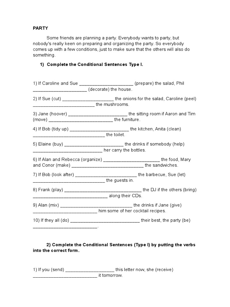 First Second Third Conditionals Exercises With Answers