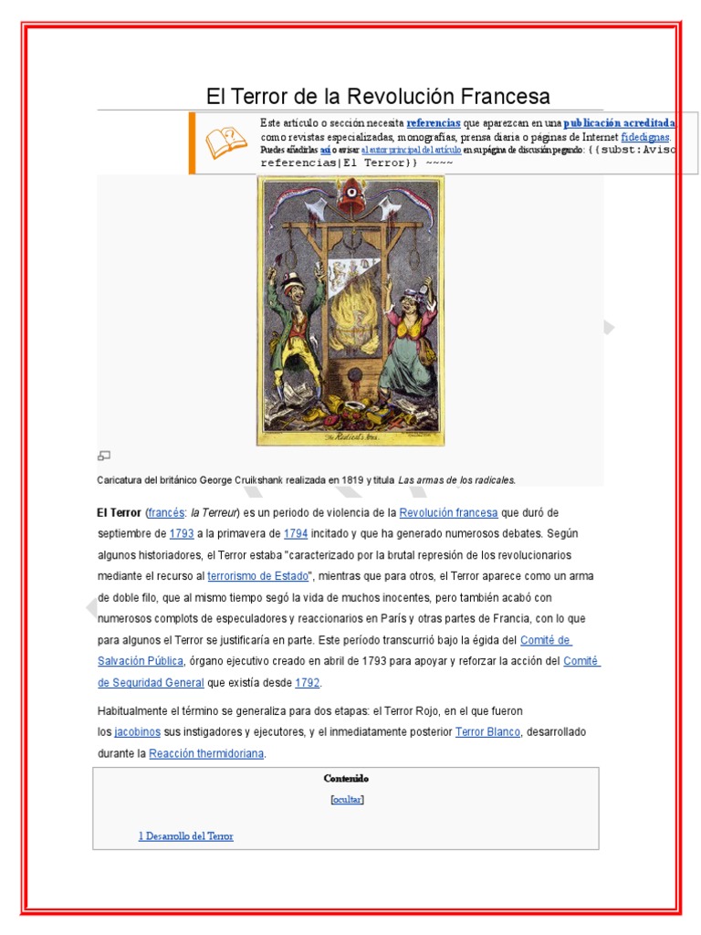El Terror (Revolucion Francesa) | PDF | Reino del terror | Revoluciones ...