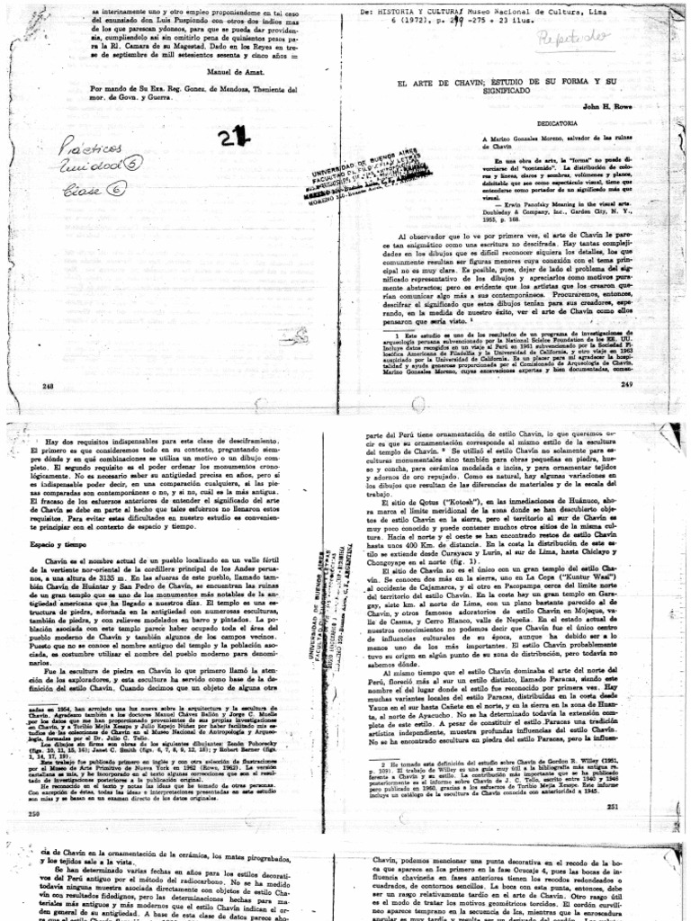 Rowe - El Arte de Chavin PDF | PDF