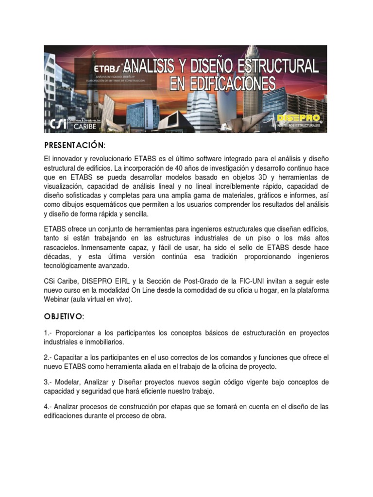 Presentación Etabs 2015 | PDF | Rigidez | Diseño