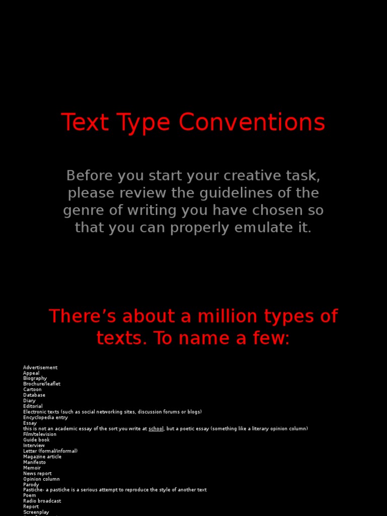 Ib Text Types | PDF | Persuasion | Poetry