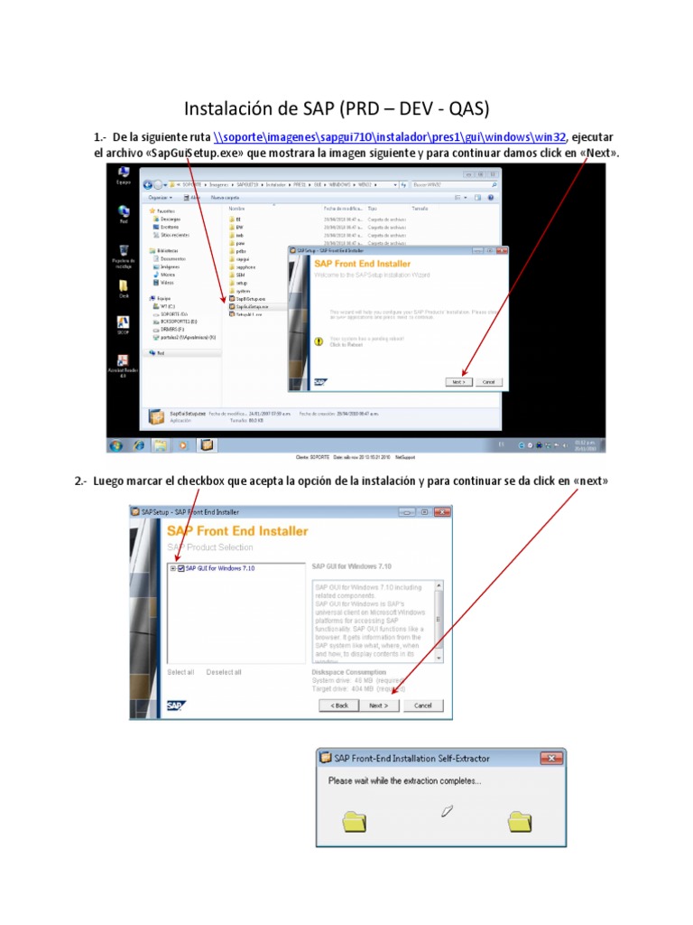 Manual de Instalación Del SAP (PRD, QAS, DeV) | PDF
