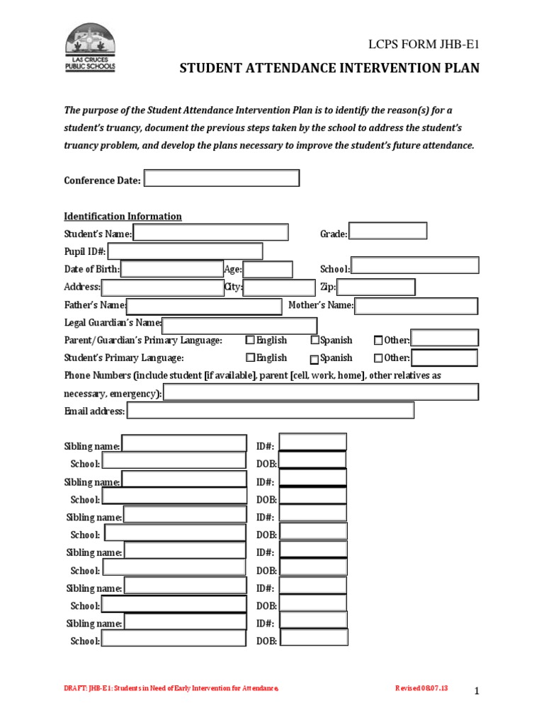 Attendance Intervention Guide | PDF | Substance Abuse | Parent