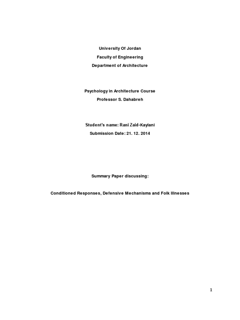 Psychology Paper | PDF