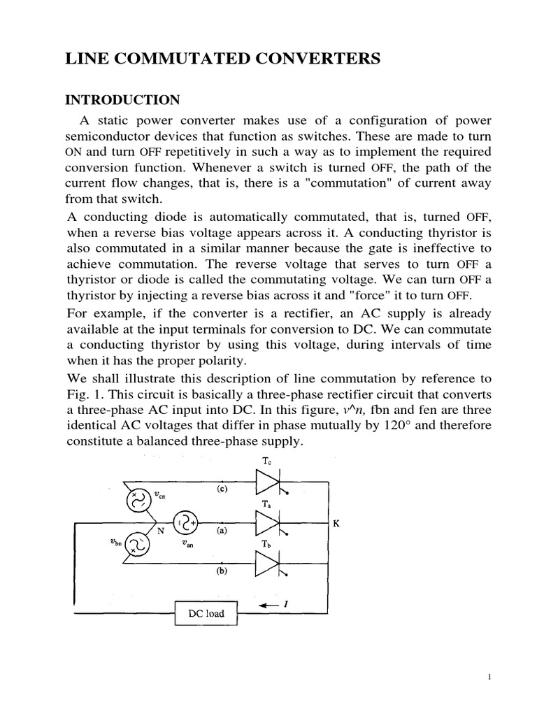 Line Commutated Converters Explained | PDF