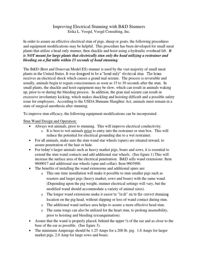 Improving Electrical Stunning With BD Stunner 2013 AC | PDF | Insulator ...