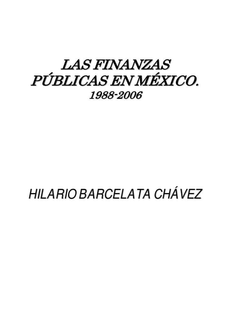 Finanzas Publicas en Mexico | PDF | Balance presupuestario del gobierno | México