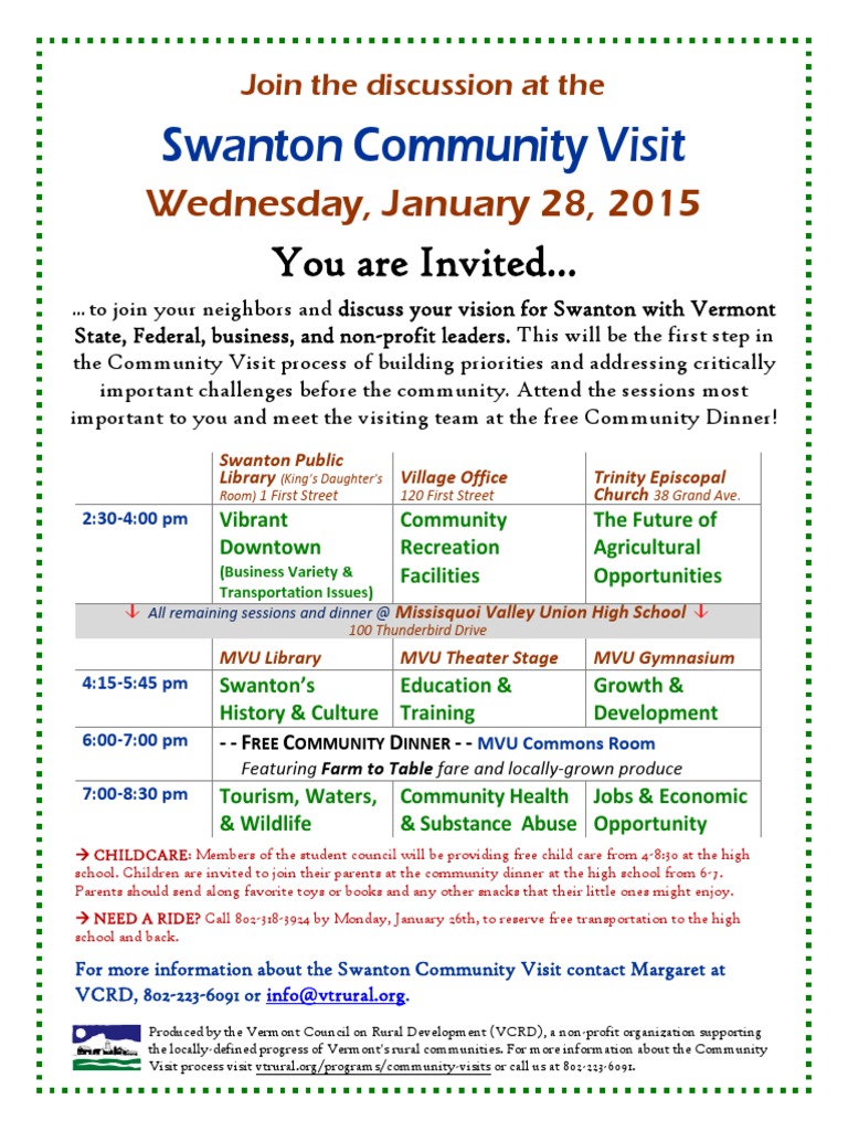 Swanton Community Visit Invitation | PDF