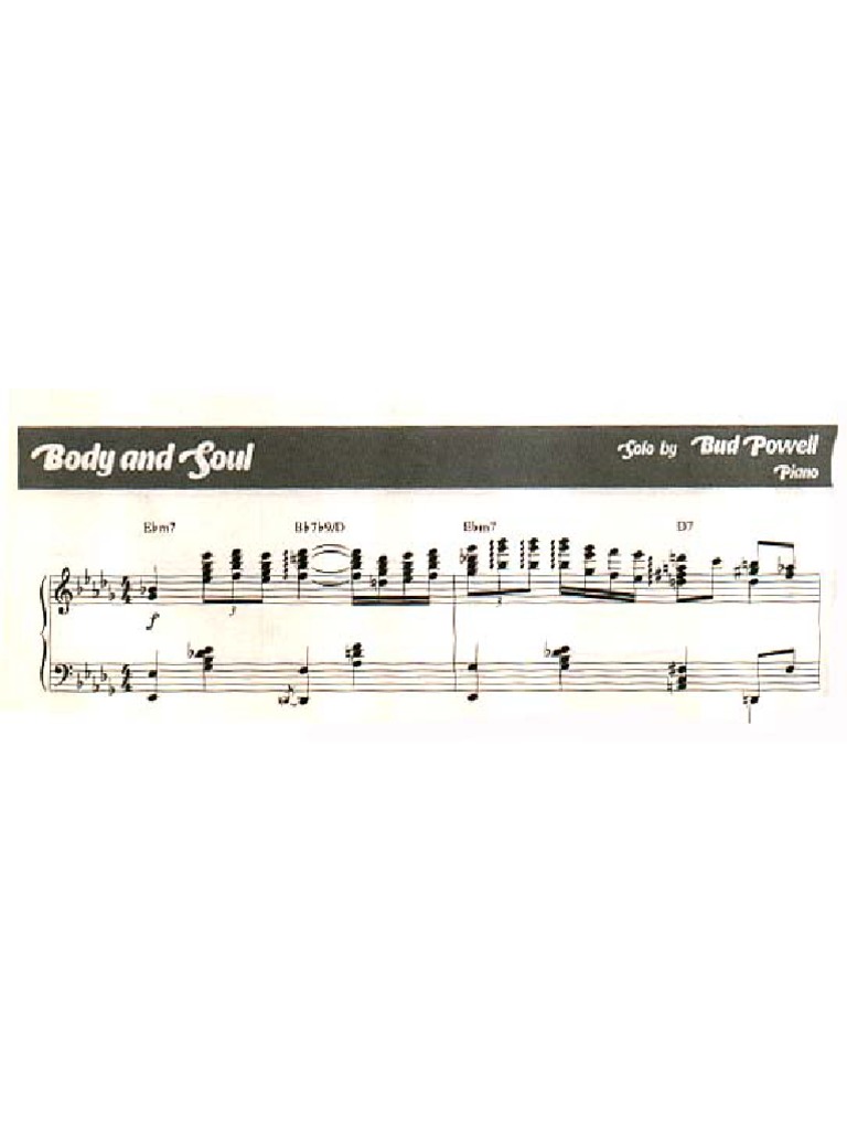 Body and Soul Piano Solo | PDF