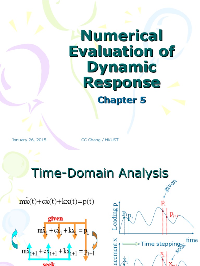 Numerical Evaluation of Dynamic Response | PDF | Physics | Mathematical ...