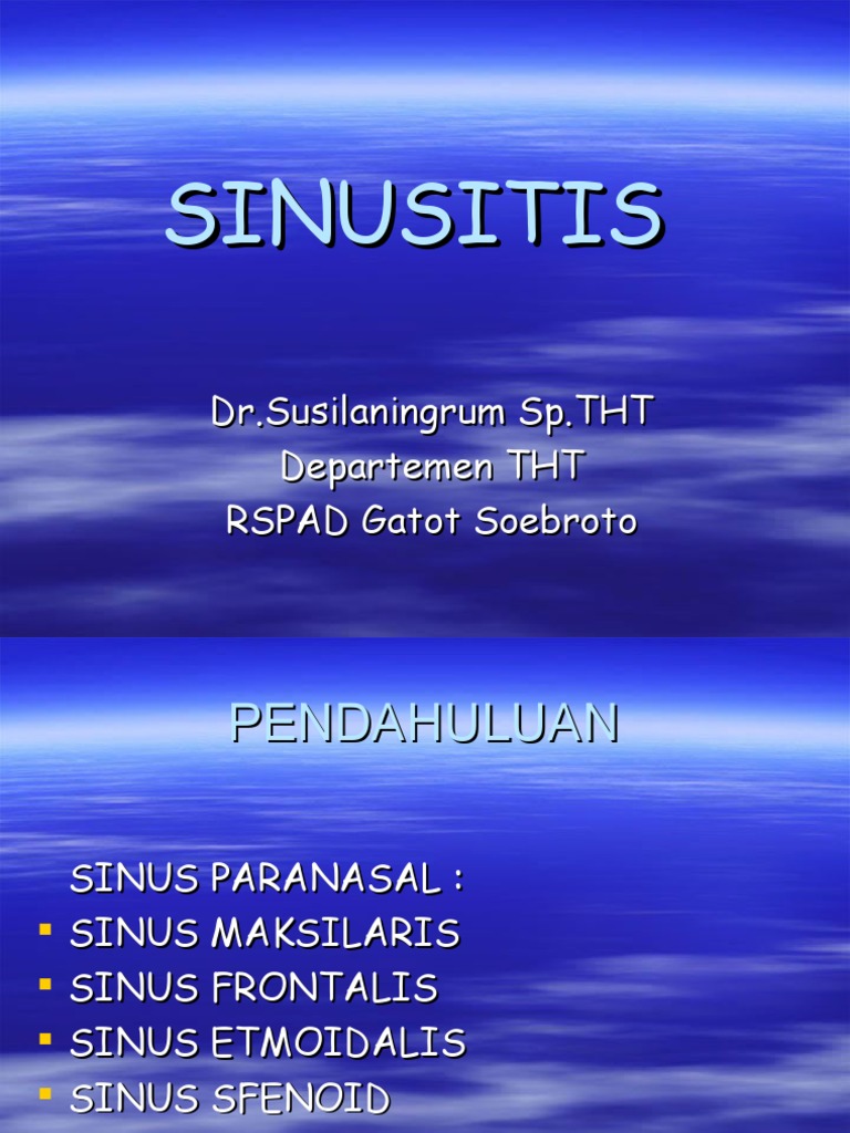 Sinusitis: Anatomi, Penyebab, dan Penanganan | PDF | Sains & Matematika