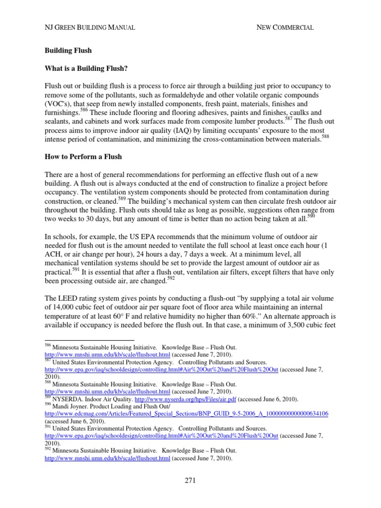 Building Flush Out | PDF | Green Building | Volatile Organic Compound