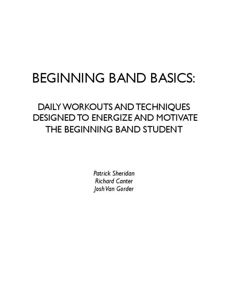Beginning Band Basics | PDF | Differentiated Instruction | Motivation