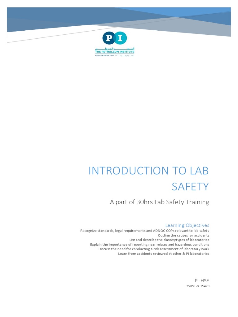 Intro To Lab Safety Handout | PDF | Bp | Dimethyl Sulfoxide
