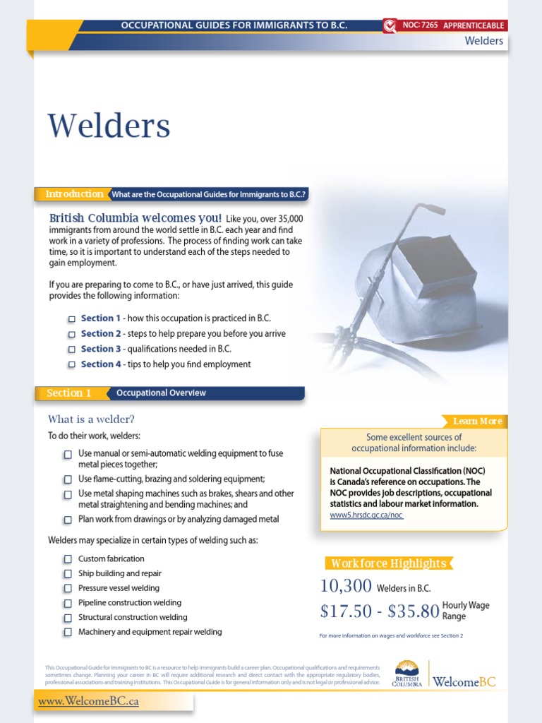 Welders in British Columbia | PDF | Welding | Construction