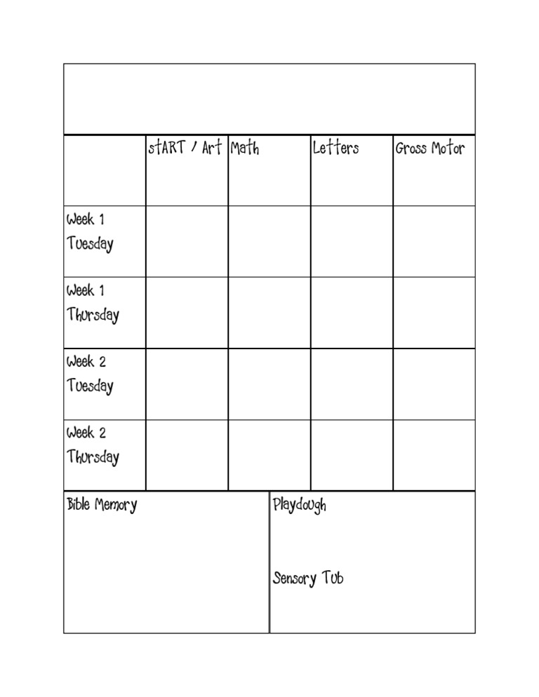 Unit Planning Sheet | PDF