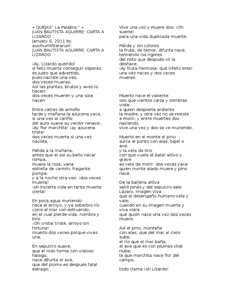 Carta A Lizardo | PDF