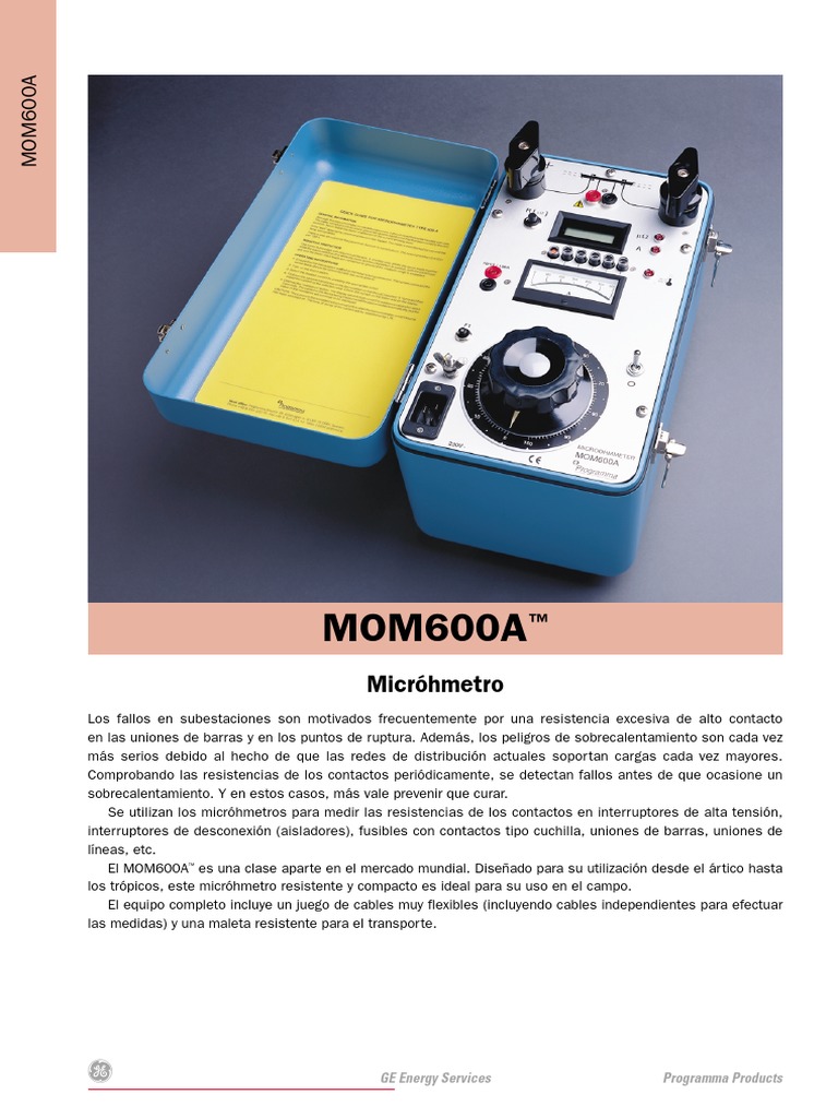 Mom600a Es | PDF | Corriente eléctrica | Fuerza