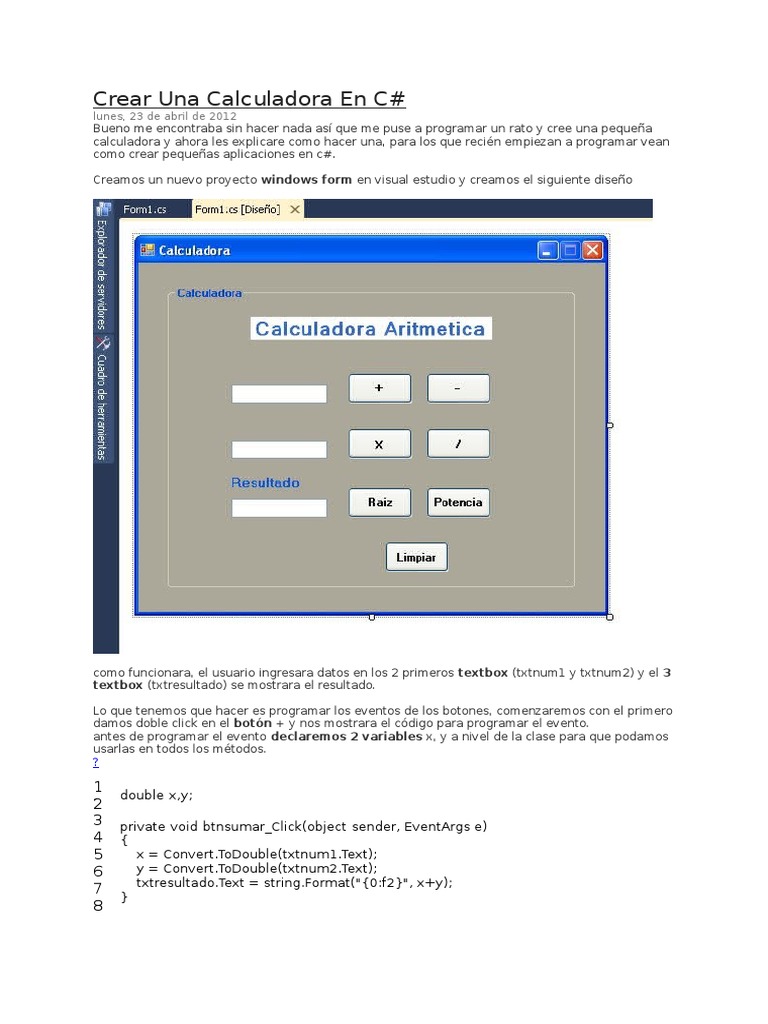 Crear Una Calculadora en C | PDF | Entorno de desarrollo integrado ...