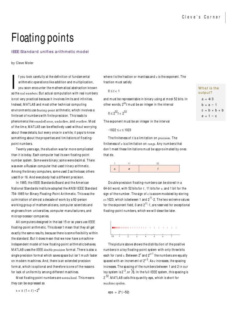 Floating Point | PDF | Arithmetic | Mathematical Notation