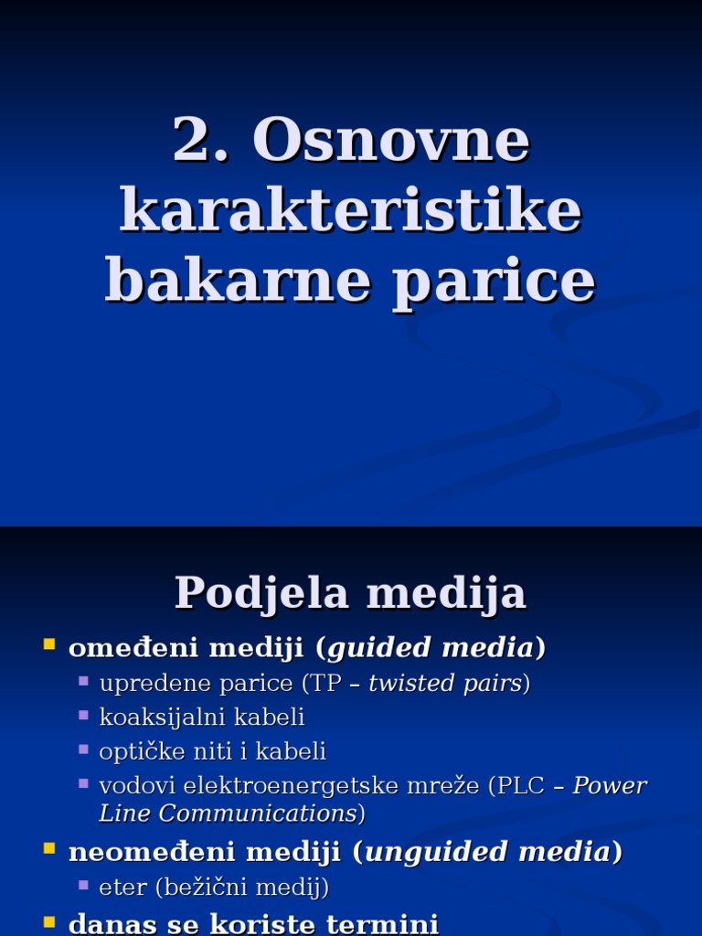Osnovne Karakteristike Bakarne Parice | PDF