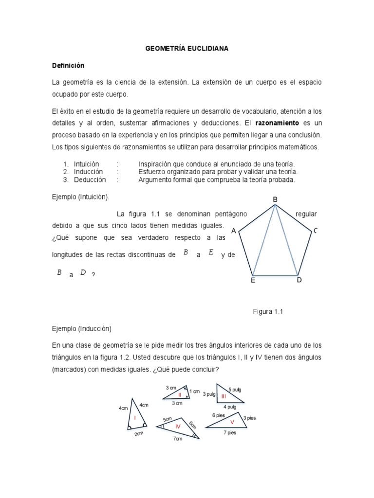 Geometría Euclidiana | PDF | Axioma | Euclides