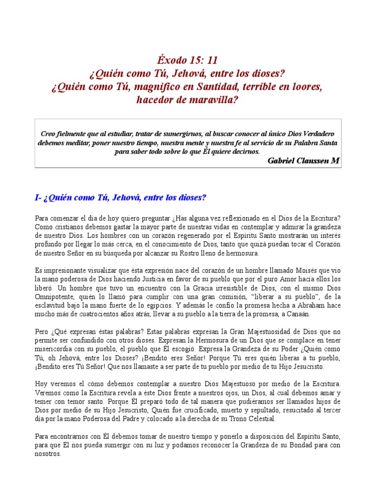 Predica de Los Atributos de Dios | PDF | Dios | Cristo (título)