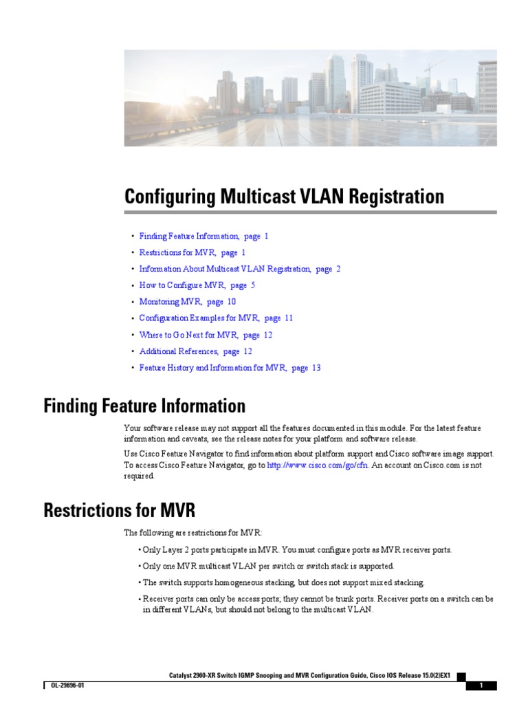 Configuring Multicast VLAN Registration | PDF | Network Switch | Multicast