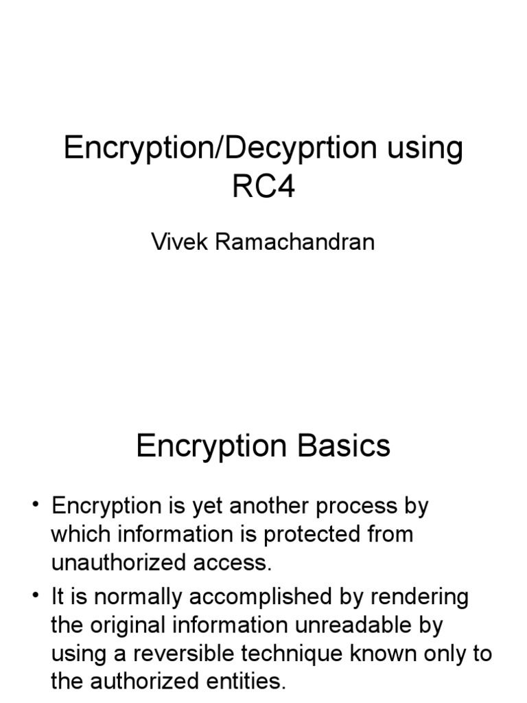 RC4 Encryption & Decryption Guide | PDF | Digital Rights | Information ...
