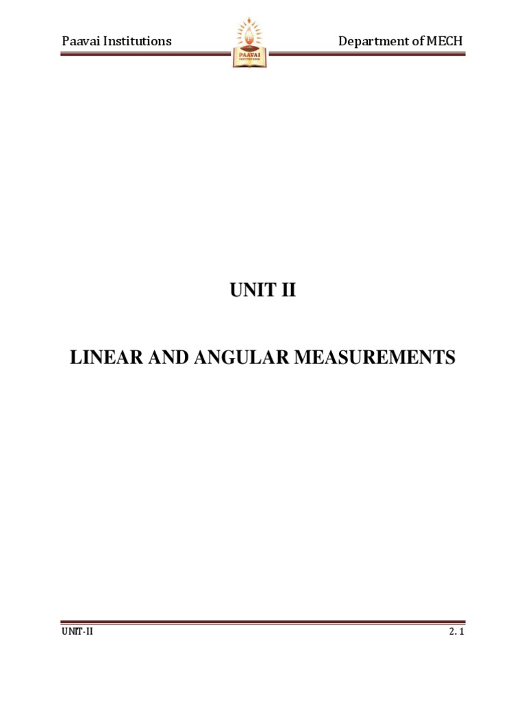 Unit Ii: Paavai Institutions Department of Mech | Download Free PDF | Amplifier | Lens (Optics)