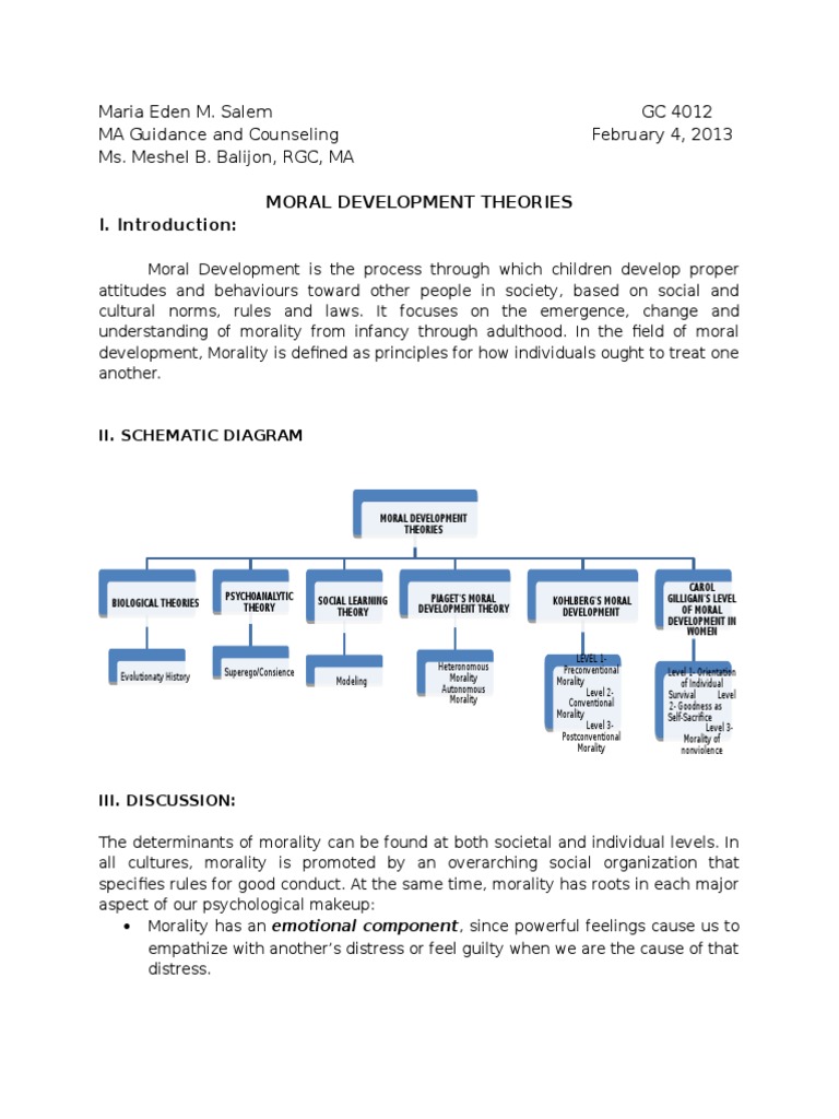 Exploring Theories of Moral Development: A Comparison of Key ...