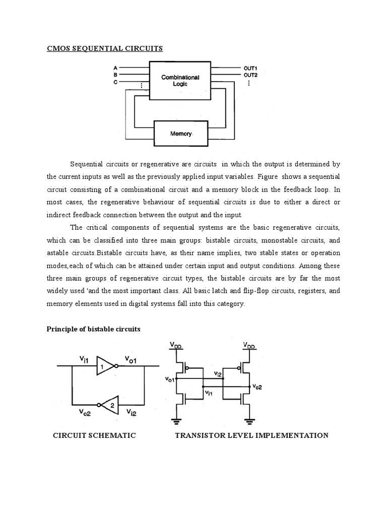 Cmos Sequential Circuits | PDF | Field Effect Transistor | Cmos