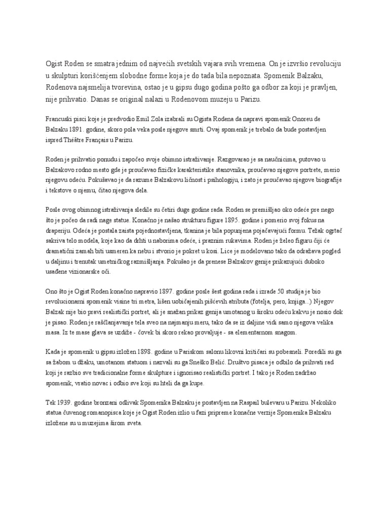 Roden 19.vek Skulptura | PDF