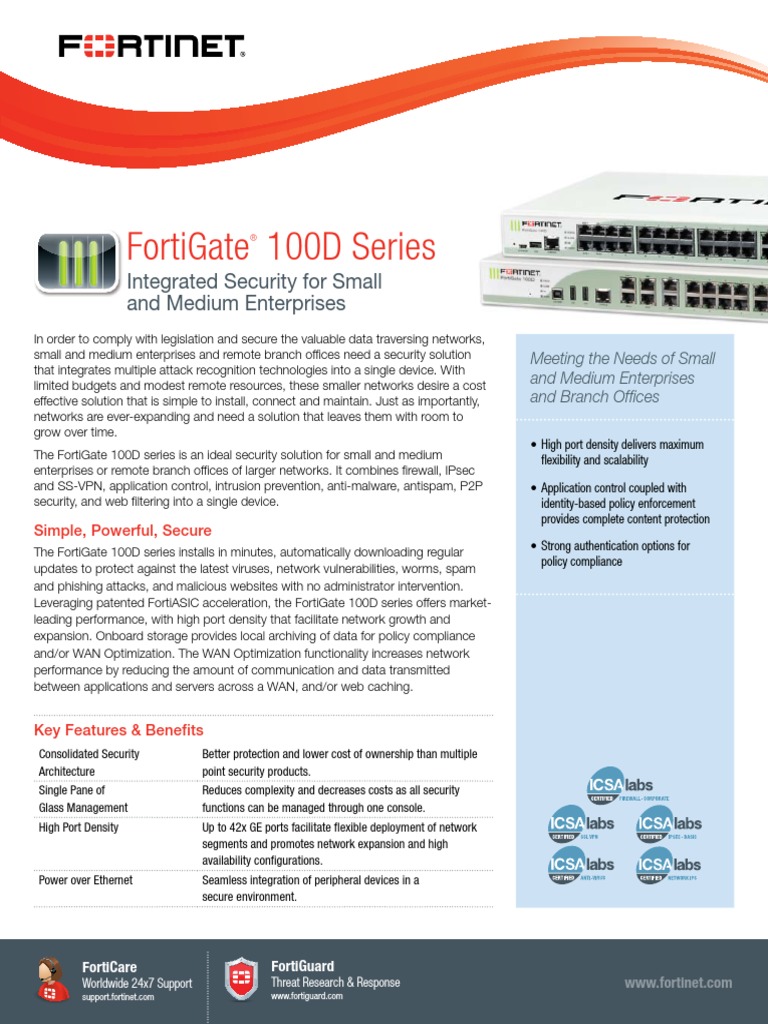 FortiGate-100D | Firewall (Computing) | Computer Network